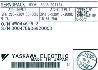 China Industrial Servo Drives YASKAWA AC SERVO DRIVER  2KW 50/60hz   SGDS-20A12A NEW IN BOX for sale