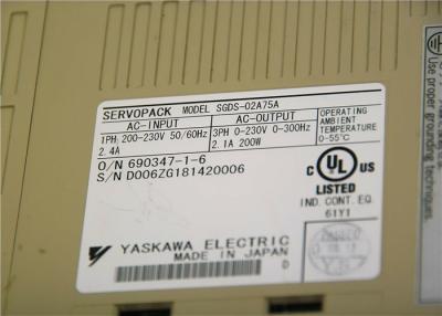 China Yaskawa Industrial  200W input 200-230V 2.4AMPS SERVO DRIVE SGDS-02A22A for sale