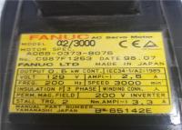 China 0.5KW Fanuc Industrial Servo Motor 129V AC Servo Motor A2/3000 A06B-0373-B076 for sale