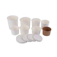 China Food Grade Manufacturer Disposable Paper Soup Cup 8-32oz With Paper Lids for sale
