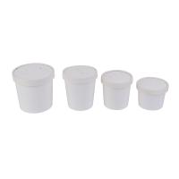 China Food Grade Manufacturer Disposable Paper Soup Cup 8-32oz With Paper Lids for sale