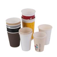 China Custom Made Disposable Milk Cups Thickened White Packaged Coffee Cups for sale