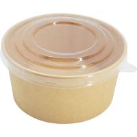 China Disposable Kraft Paper Bowls Takeaway Packaging Meal Bowl Customized LOGO for sale