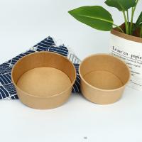 China Disposable Kraft Paper Bowls Takeaway Packaging Meal Bowl Customized LOGO for sale