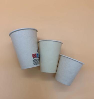 China 6oz Customized Disposable Kraft Paper Cup Leakproof With Single PE for sale