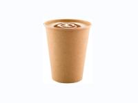 China 8oz Kraft Paper Drink Container Brown Coffee Disposable Paper Cups Single Wall for sale