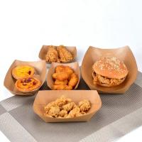 China Food Grade Kraft Paper Tray Disposable Recyclable Customized for sale