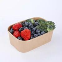 China Disposable OEM ODM Take Away Bowl Rectangle Microwavable For Salad Snack for sale