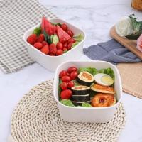 China 1400ml Square Lunch Bento Box Disposable Takeaway Paper Salad Bowl for sale