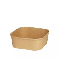 China Disposable Takeaway Paper Hot Food Container Square Paper Bowl 1000ml for sale