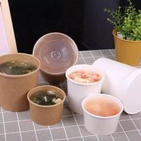 China Food Grade Noodles 8 Oz Disposable Soup Bowls Paper To Go Bowls for sale