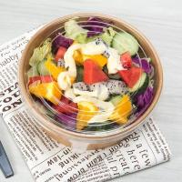 China ODM/OEM Emballages Alimentaires Round Brown Biodegradable Eco-Friendly Take Away Salad Fast Kraft Paper Packaging Bowl for sale