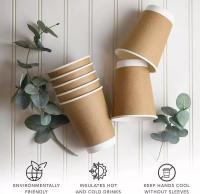 China Double PE Coating Recyclable Coffee Disposable Paper Cups With Paper Lid for sale