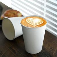 China 12oz PE Coating Disposable Single Layer Paper Cups Coffee Container for sale