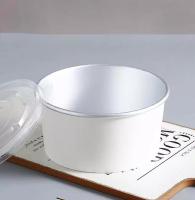 China 1235ml Aluminum Foil Paper Bowl With Lid Insulated Leak Proof Paper Bowl for sale
