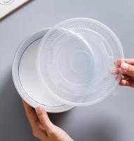 China 1235ml Aluminum Foil Paper Bowl With Lid Insulated Leak Proof Paper Bowl for sale