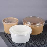 China Disposable Microwavable Paper Food Bowls Salad Containers 375-1000ml for sale