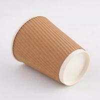 China PE Coated Grease Resistant 12oz Disposable Hot Tea Cups Triple Wall Insulated Paper Cups for sale