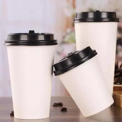 China Wholesale Leak-poof Insulated Recyclable Single PE Coated 16oz Disposable Paper Cups for sale
