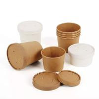 China Paper Soup Bowl Factory Manufacture Various 12oz Brown Kraft Paper Soup Cup Paper Bowl Packing for sale