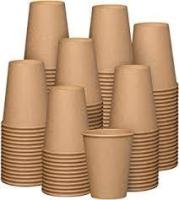 China Coffee Milk Hot Drink Paper Cup Brown Leak Resistant Biodegradable Kraft Paper Cups for sale