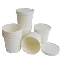 China Quick Lunch Bento Packing Food White 26oz Sturdy Disposable Soup Bowls for sale