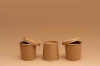 China Custom Disposable Food Grade Ink 850ml Disposable Paper Soup Bowls for sale