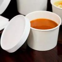 China Disposable High Quality Factory Price Soup Container Liquid Resistant Single PE 23oz White Disposable Bowls for sale