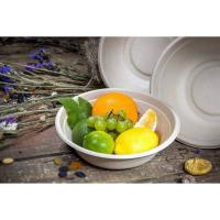 China Natural Sugarcane Bagasse Bamboo Biodegradable Soup Bowls Made of Natural Bagasse, Eco-Friendly Sugarcane Bowls for sale