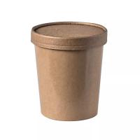 China Desserts PE Coated 30ozDisposable Food Grade Biodegradable Eco Paper Food Container Kraft Soup Bowl for sale