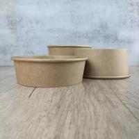 China BPA Free Food Grade 16oz Disposable Paper Salad Bowl Restaurant Packaging Container for sale