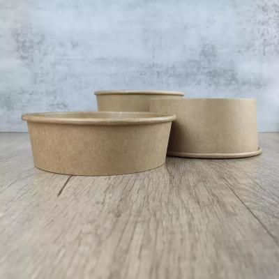 China BPA Free Food Grade 16oz Disposable Paper Salad Bowl Restaurant Packaging Container for sale