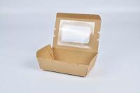 China One Time Ice Cream Flexo Offset Kraft Paper Bowls Disposable kraft Paper Salad Fruit Takeaway Lunch Packaging Box for sale