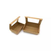 China PE Lined Recycled 30oz Brown Paper Bowls Wholesale Custom Size Accepted Fast Food Kraft Take Away Paper Salad Boxes for sale