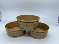 China Lunch Printing PE Lined Snack Paper Bowls Custom logo biodegradable paper salad bowls for sale