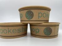 China Lunch Printing PE Lined Snack Paper Bowls Custom logo biodegradable paper salad bowls for sale