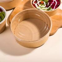 China Waterproof Food Grade Paper Bowl Brown Takeout Ink Biodegradable Disposable Paper Bowl for sale