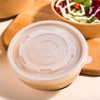 China Waterproof Food Grade Paper Bowl Brown Takeout Ink Biodegradable Disposable Paper Bowl for sale