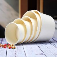 China Hot Sale Environmental Protection Paper Bowl High Standard Food Grade Biodegradable White Paper Soup Salad Bowl for sale