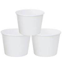 China Hot Sale Environmental Protection Paper Bowl High Standard Food Grade Biodegradable White Paper Soup Salad Bowl for sale