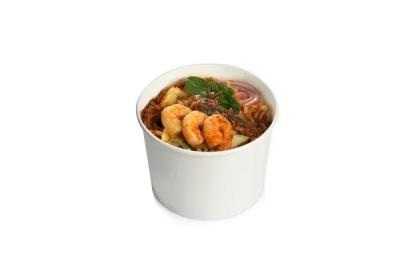 China Disposable White kraft Paper Soup Cup Bowl Drink PE Coated Recyclable Biodegradable Paper Bowls for sale