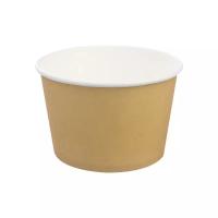 China Disposable White kraft Paper Soup Cup Bowl Drink PE Coated Recyclable Biodegradable Paper Bowls for sale