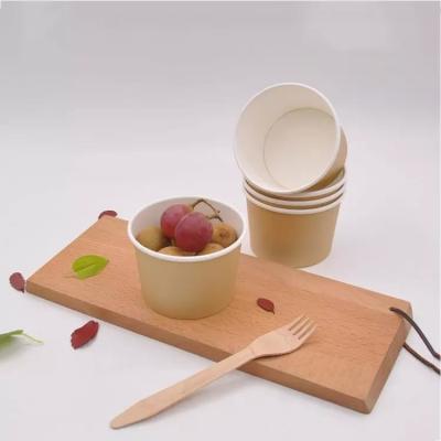 China 32oz Eco Friendly Disposable Kraft Paper Fruit Salad Food Paper Cups Paper Bowls for sale