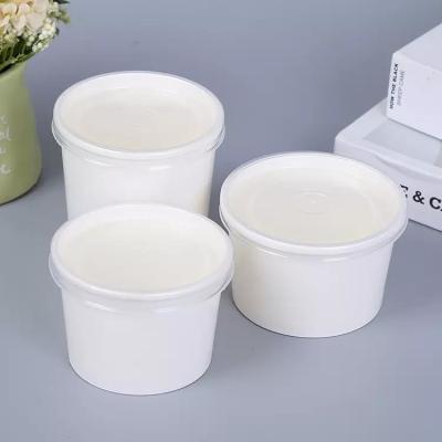 China 9oz Custom High Quality Disposable Printed Paper Dessert Cups Bowl Paper Cup For Ice Cream Beverages for sale