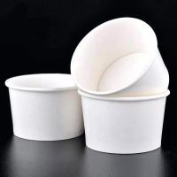 China 22oz Newest Design Custom Logo Lunch Bowl White Soup Paper Take Away Bowls Food Container Paper Craft Bowl for sale