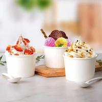 China 350gsm Quality Disposable Ice Cream Paper Cup Ice Beverage Shop Used Ice Cream Paper Bowl for sale