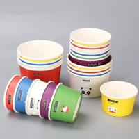 China Eco Friendly Ice Cream Bowls Colorful Custom Design Good Price Ice Cream Disposable Paper Bowls for sale