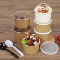 China Eco Friendly Ice Cream Bowls Colorful Custom Design Good Price Ice Cream Disposable Paper Bowls for sale