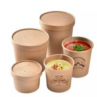 China Personalised Printed Custom Disposable Rice Salad Ice Cream Food Container Paper Soup Bowl for sale
