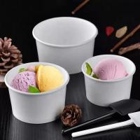 China 12 oz Disposable Dessert Soup Bowls Party Supplies Paper Ice Cream Cup Bowls For Ice Cream, Soup, Frozen Yogurt for sale